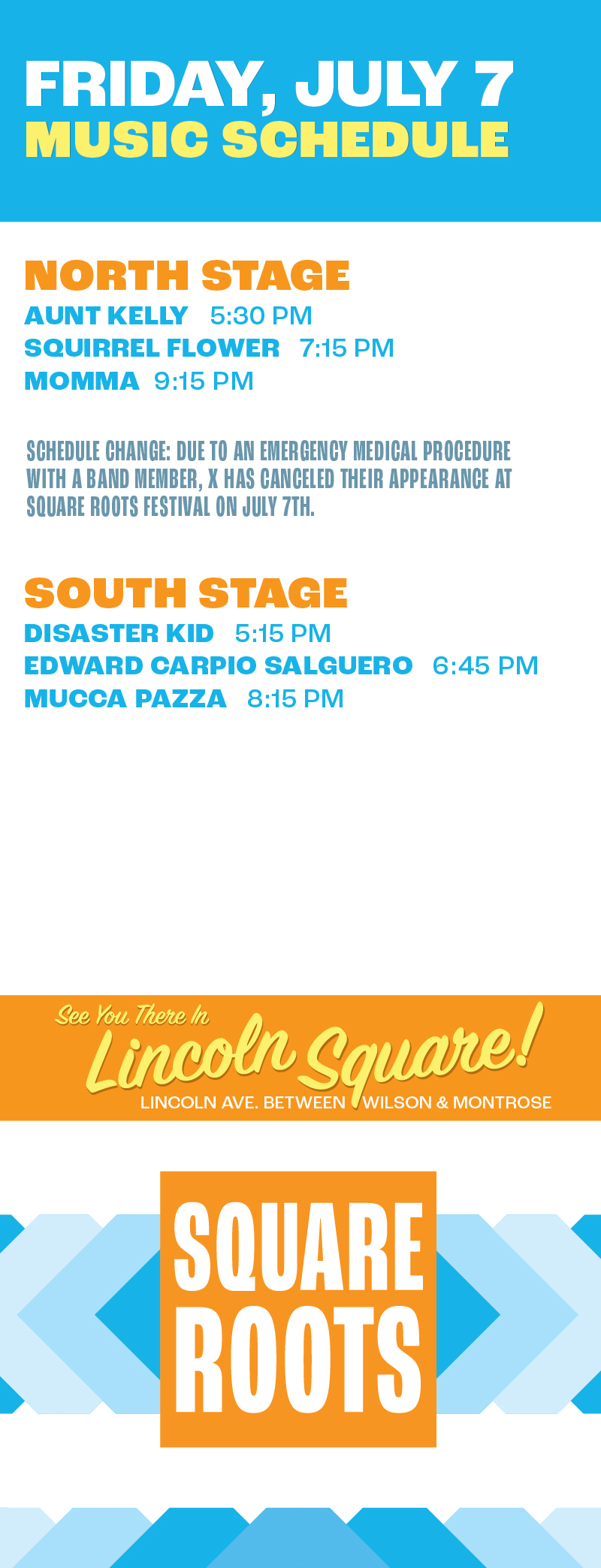 Square Roots Festival - Lincoln Square, Chicago